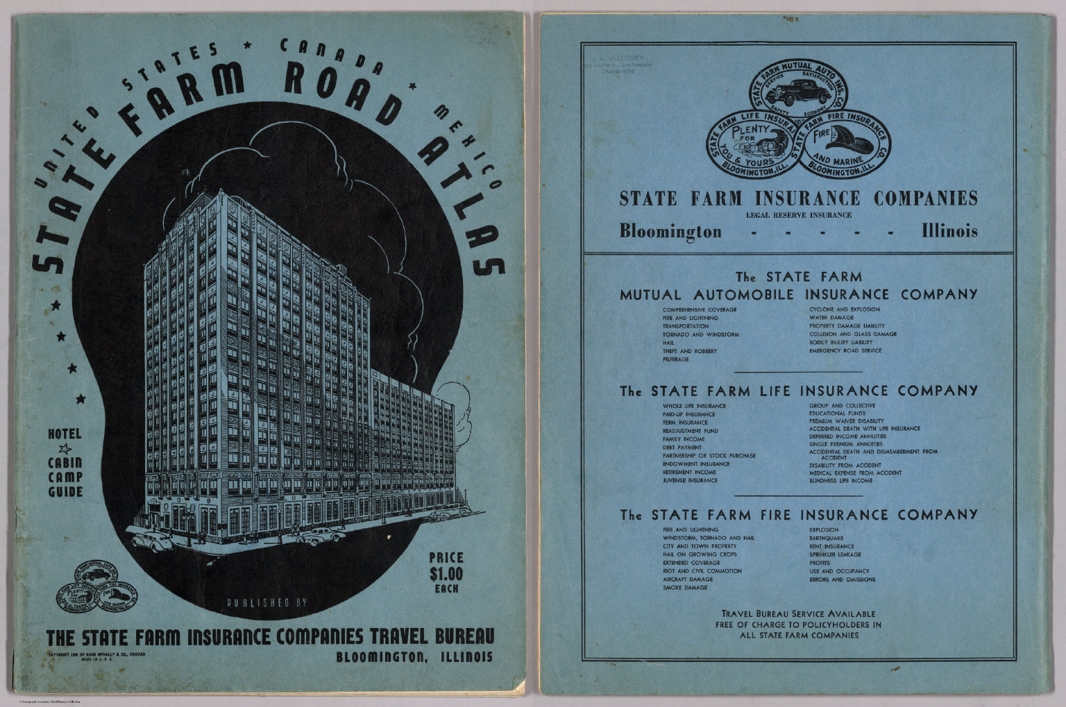 Cover Title: State Farm road atlas : United States, Canada, Mexico ...