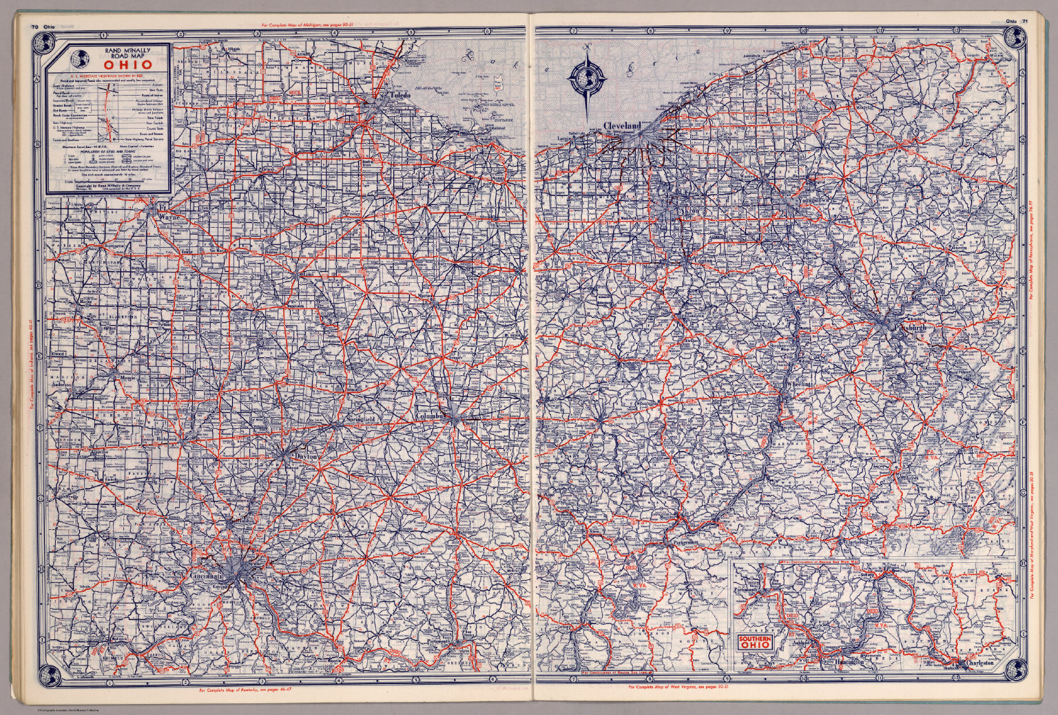 Rand McNally Road map: Ohio - David Rumsey Historical Map Collection