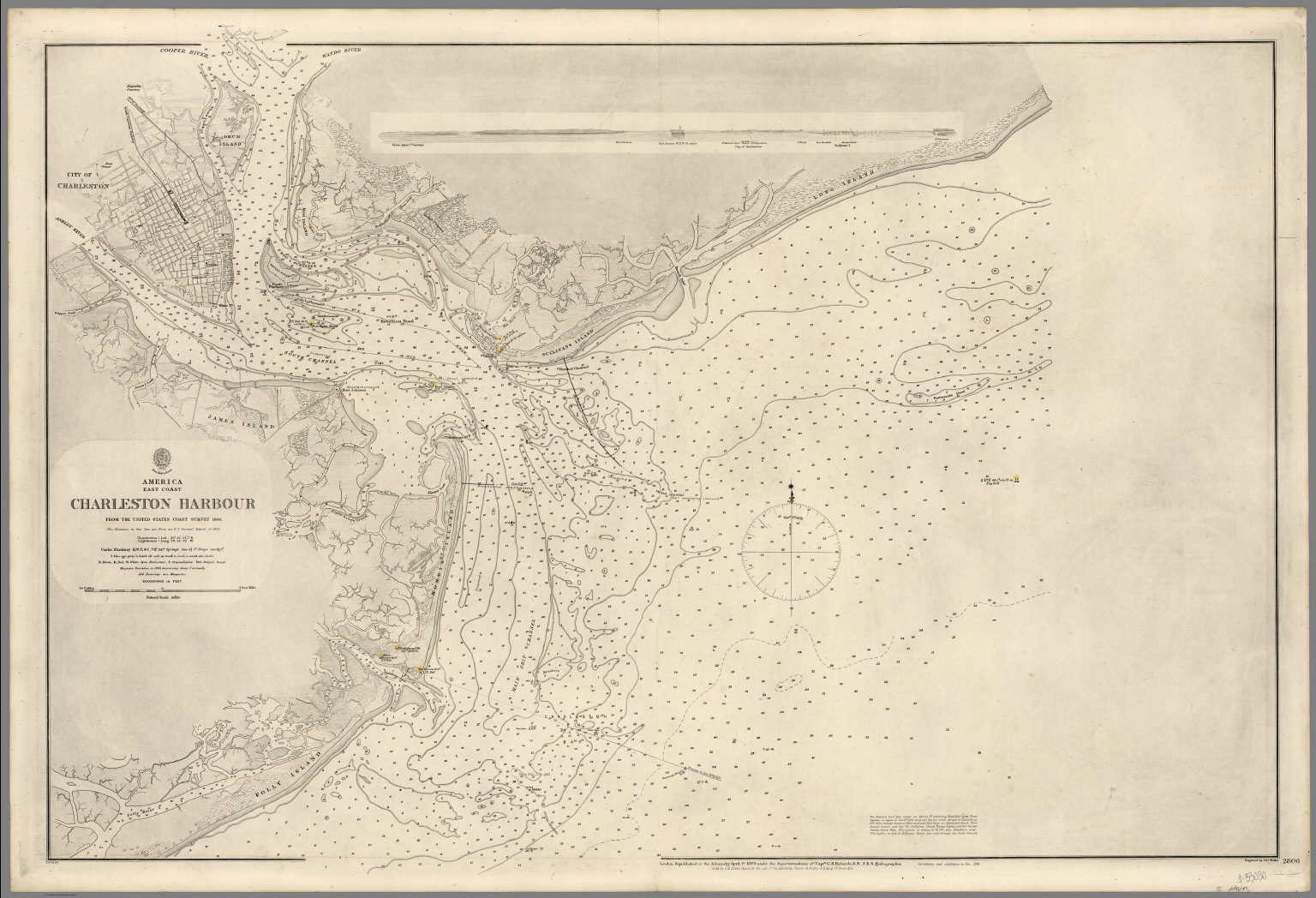 Charleston Harbour, from the United States Coast Survey 1866 - David ...