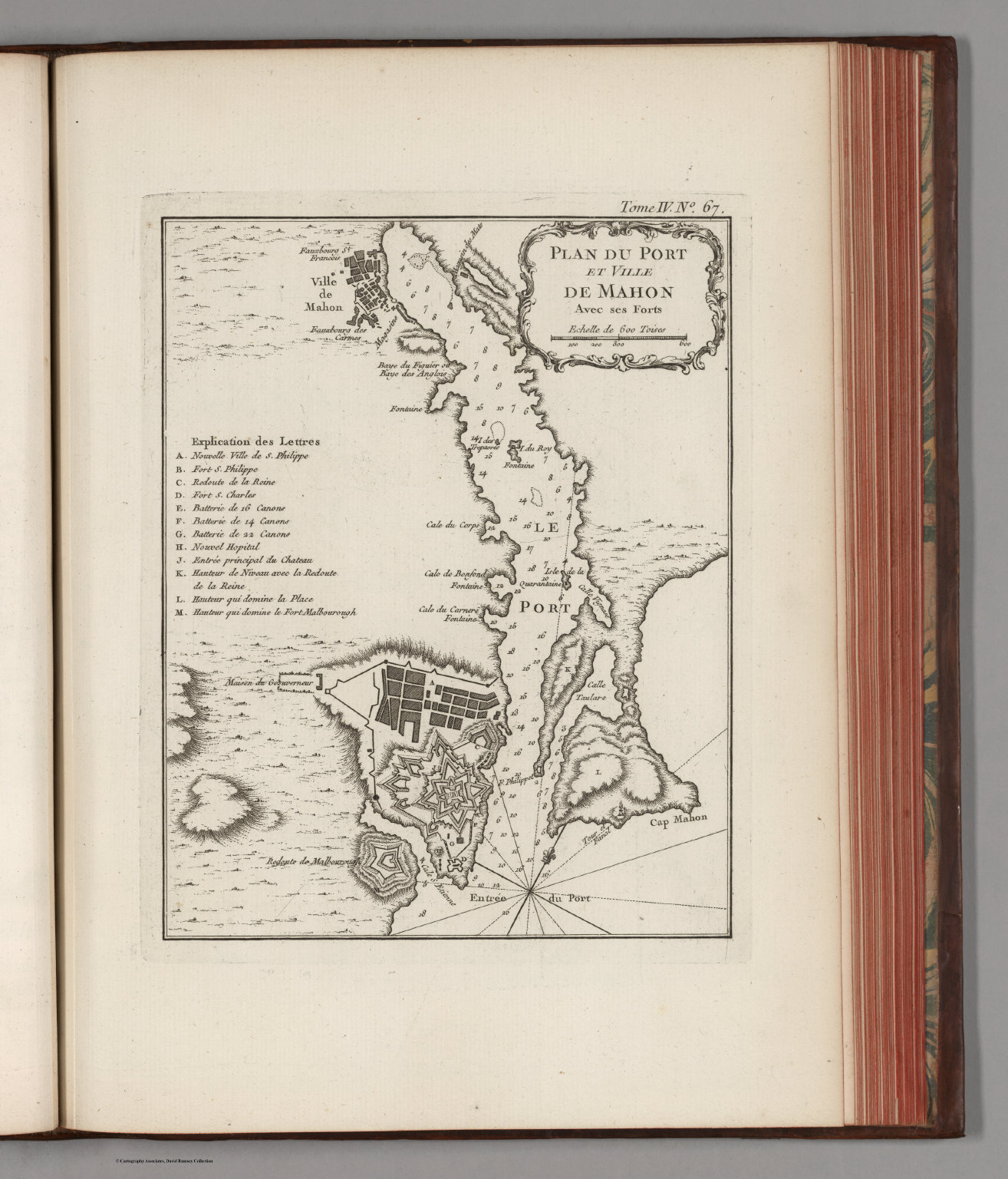 Plan du Port et Ville de Mahon Avec ses Forts - David Rumsey Historical ...