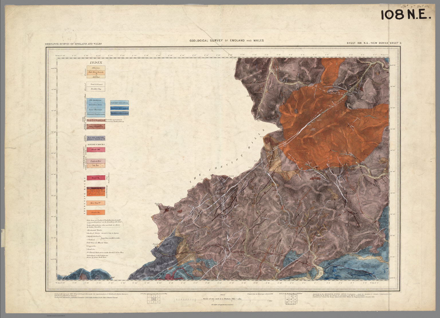 108. Wooler, NE Quad. - David Rumsey Historical Map Collection