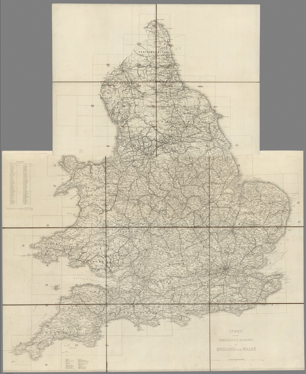 Index Map: Index to the Ordnance Survey of England and Wales. - David ...