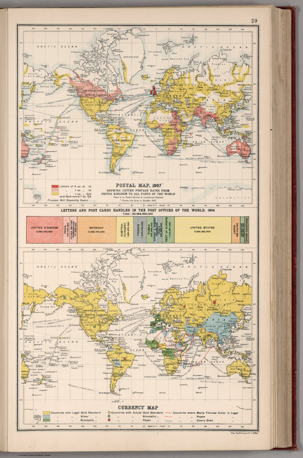 Postal Map, 1907. Currency Map. - David Rumsey Historical Map Collection