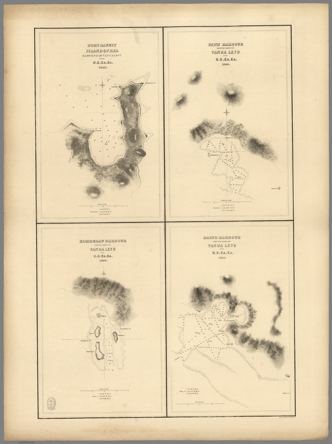 Port Safety, Island of Kea (Kioa); Fawn Harbour, Kombelau Harbour ...