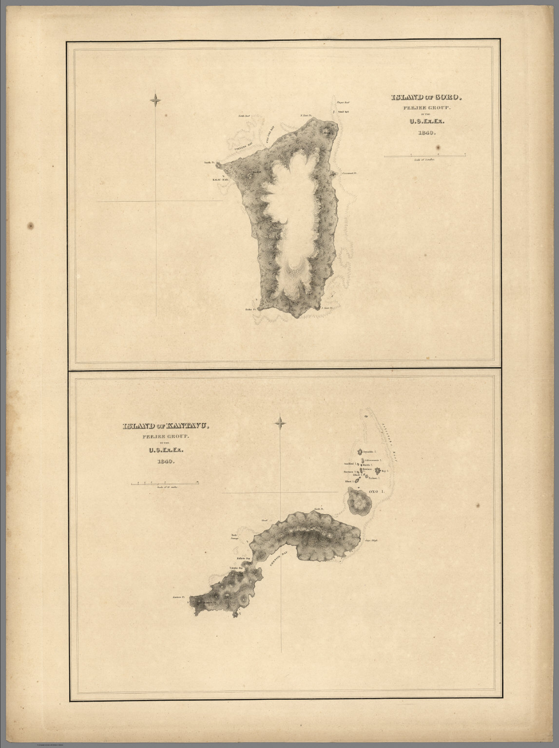Island of Goro (Koro), Feejee (Fiji) Group. Island of Kantavu (Kadavu ...