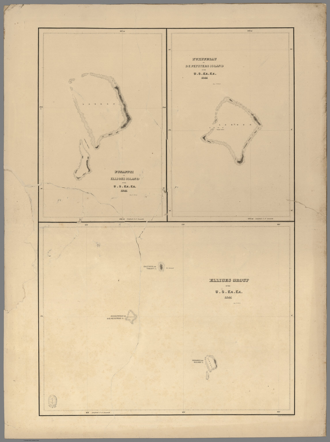 Funafuti or Ellices Island, Nukufetau or Depeysters Island, Ellicus ...