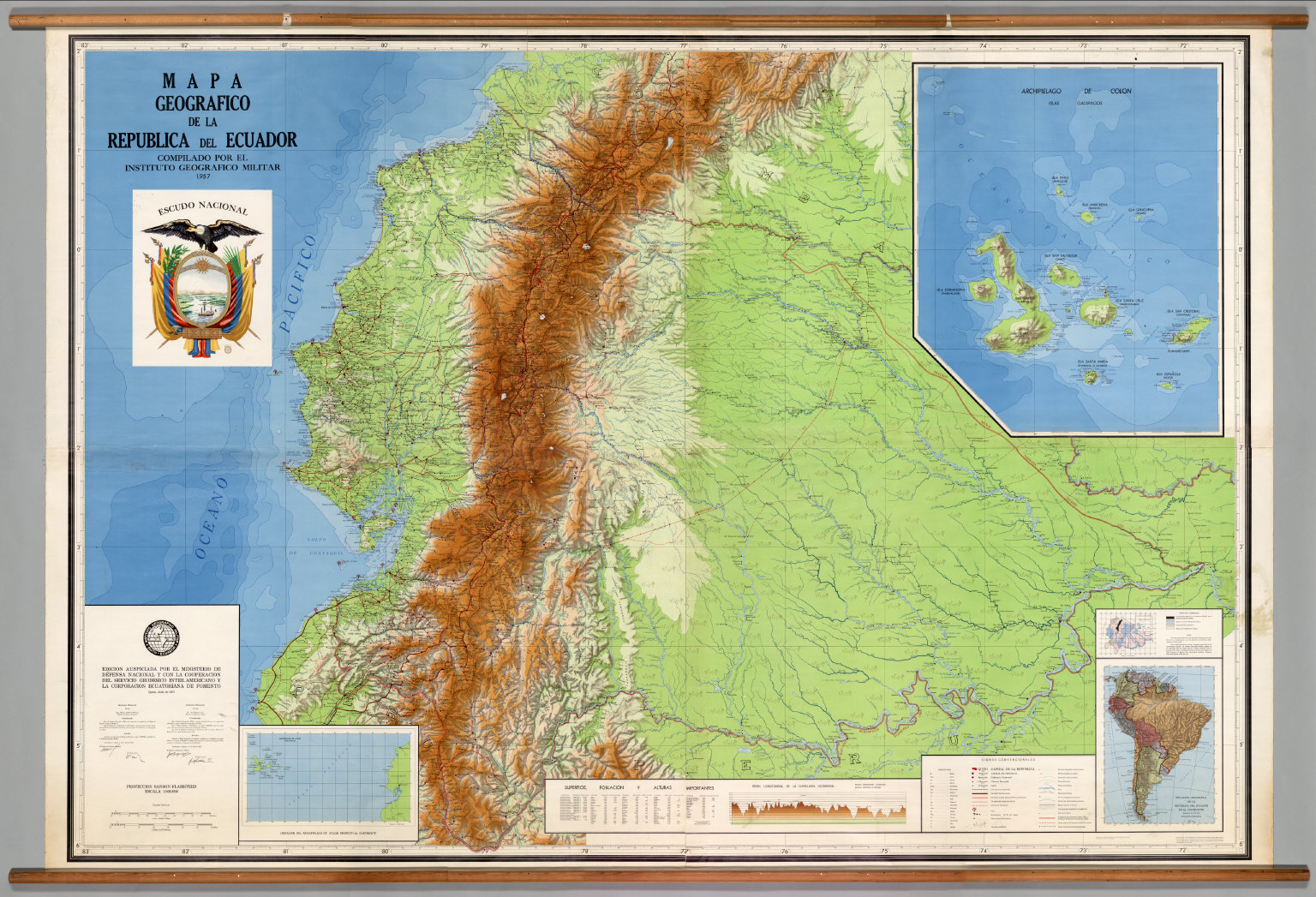 Ecuador -- Physical - David Rumsey Historical Map Collection