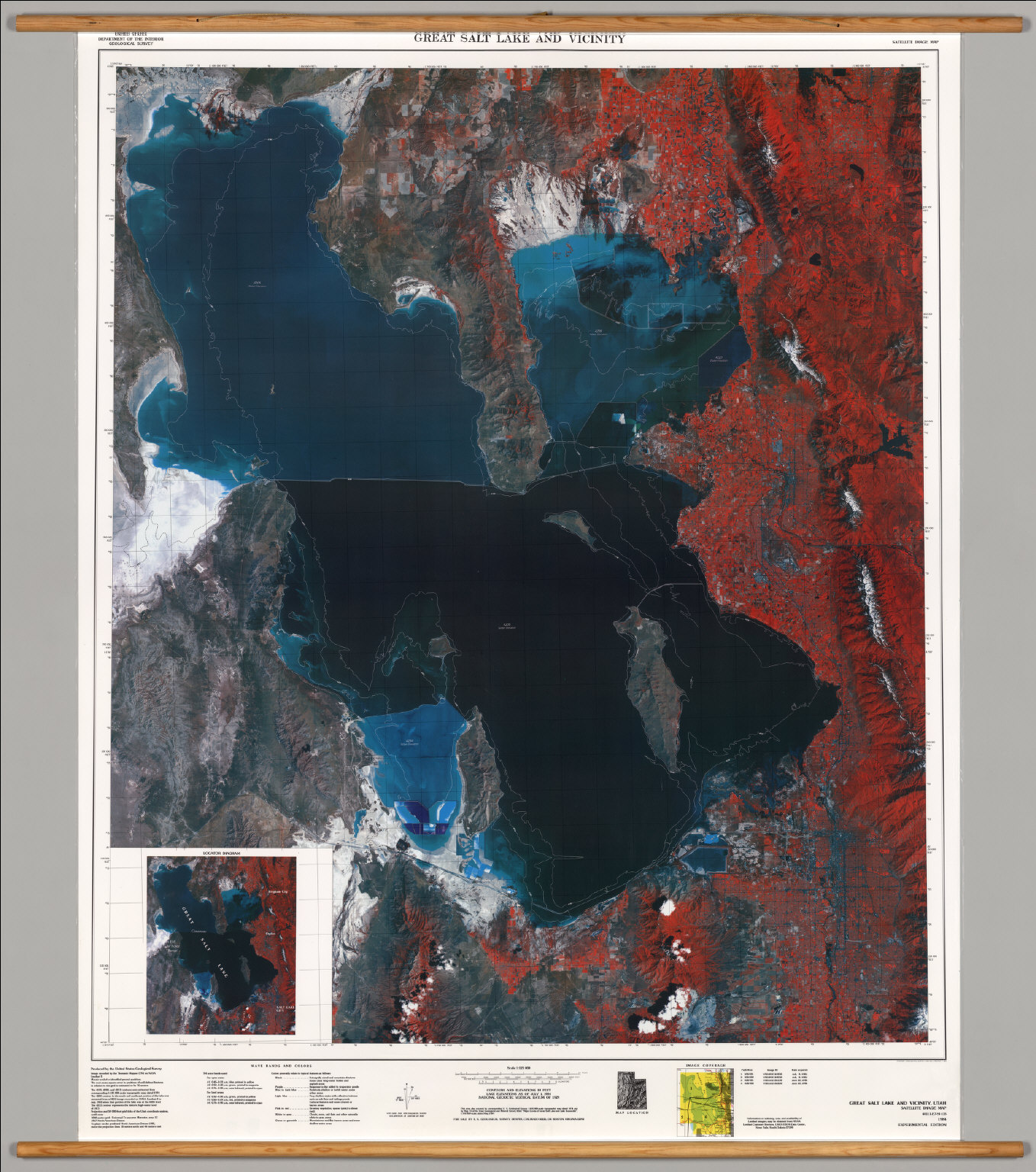 Utah: Great Salt Lake and Vicinity -- Landsat Image - David Rumsey ...