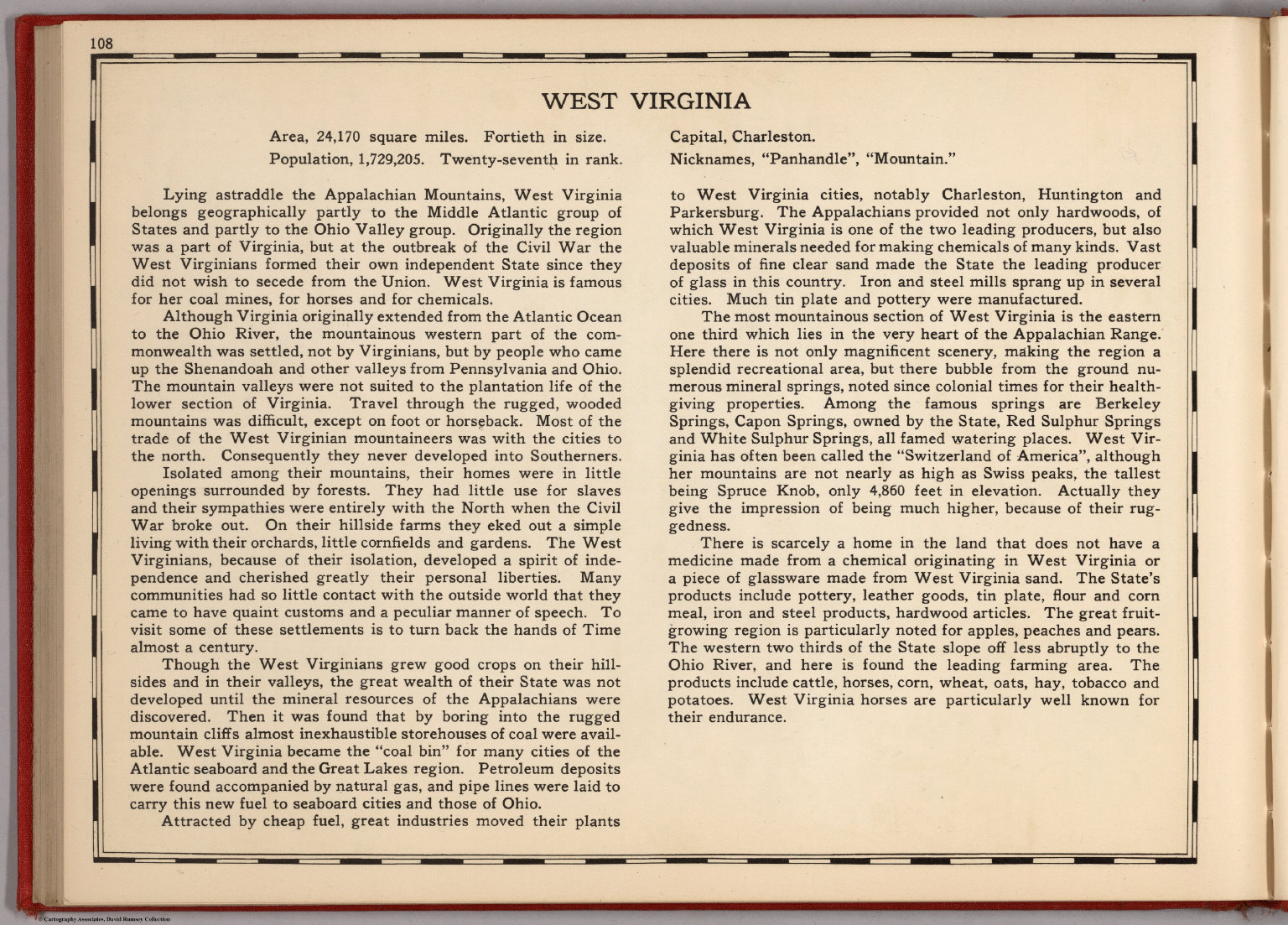 Text Page: West Virginia. - David Rumsey Historical Map Collection