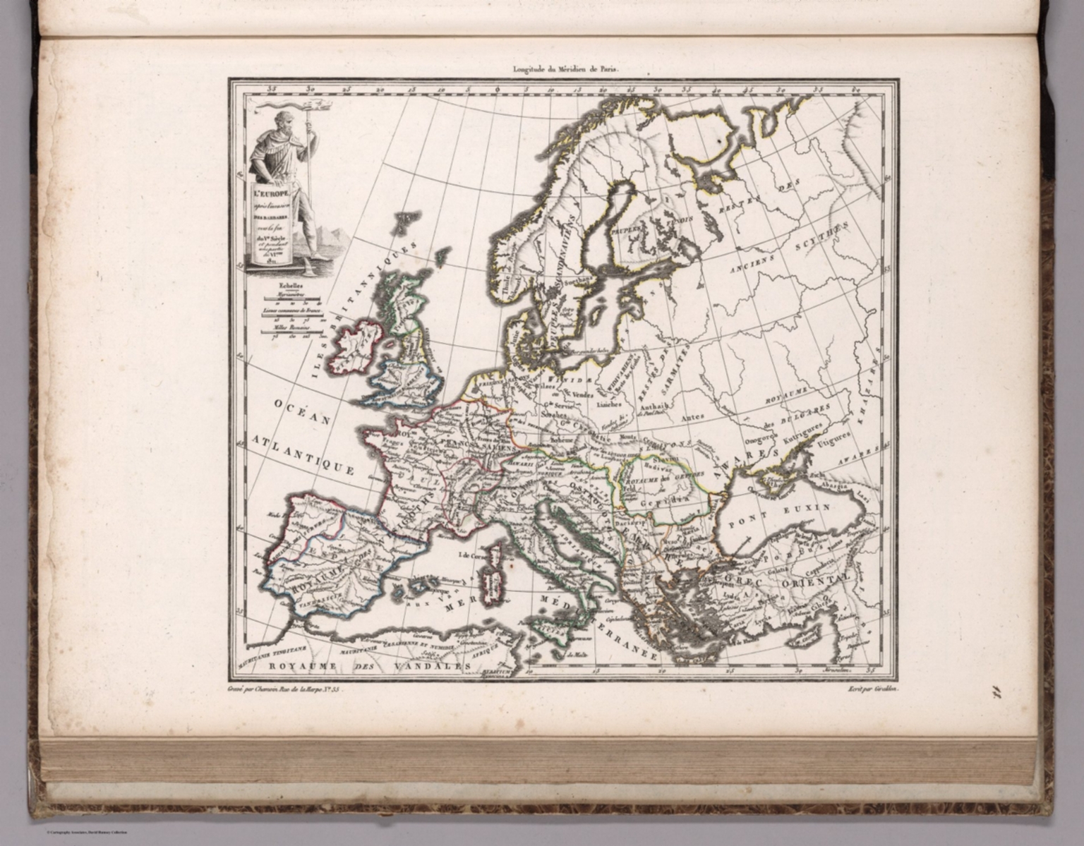 L'Europe apres l'invasion des Barbares, vers la fin du Ve. Siecle et ...