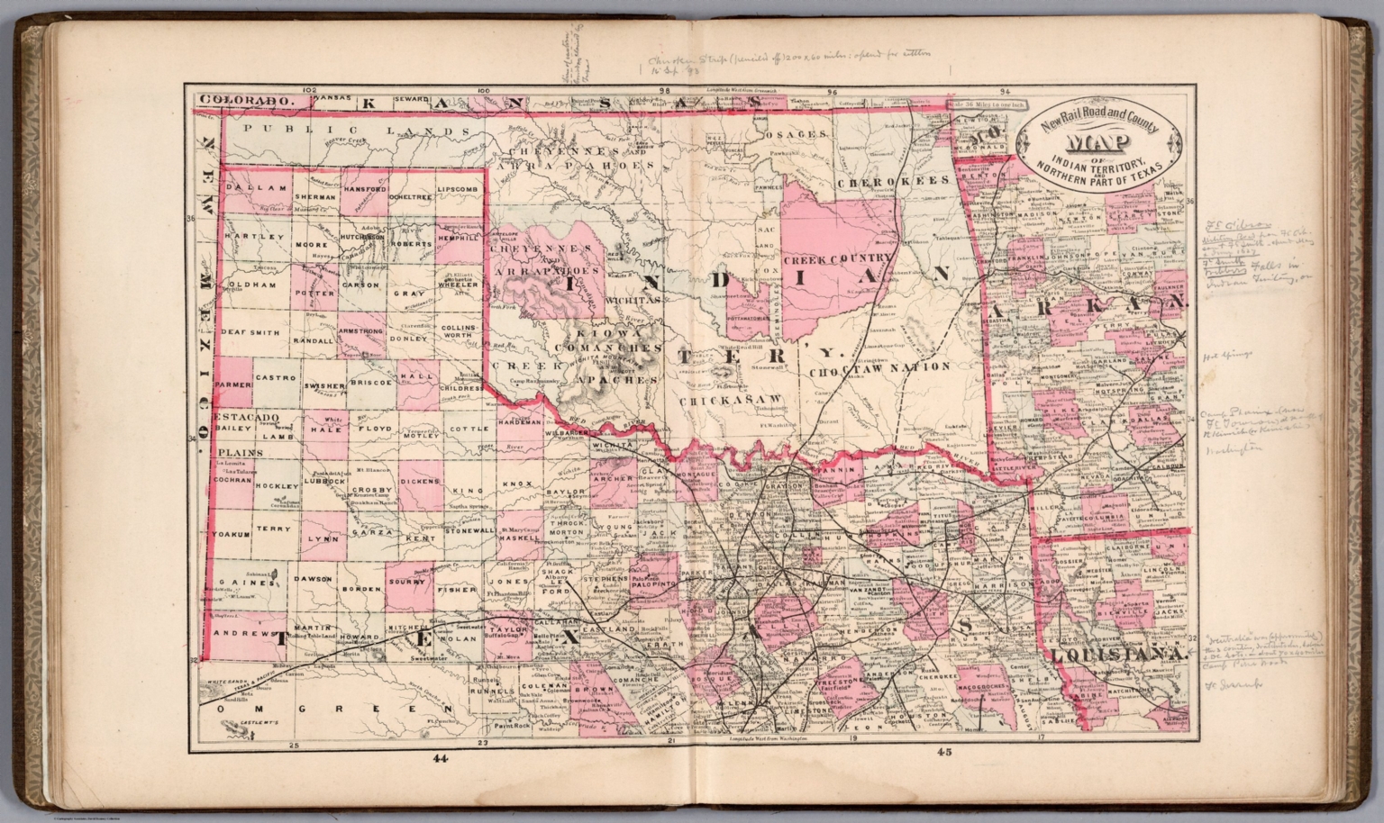 Indian Territory and Northern Texas. - David Rumsey Historical Map ...
