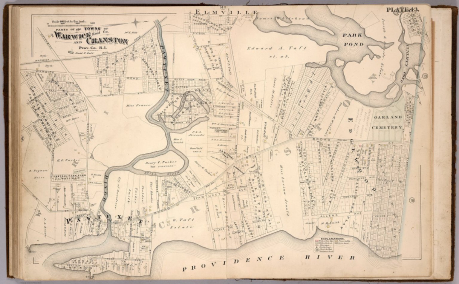 Plate 43. Parts of the Towns of Warwick, Kent Co. and Cranston, Prov ...
