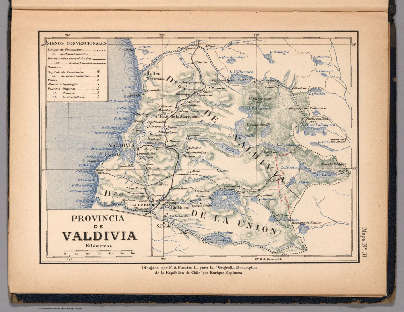 Mapa No. 31. Provincia de Valdivia. - David Rumsey Historical Map ...