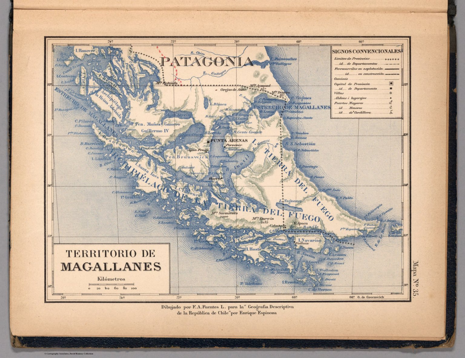 Mapa No. 35. Territorio de Magallanes. - David Rumsey Historical Map ...