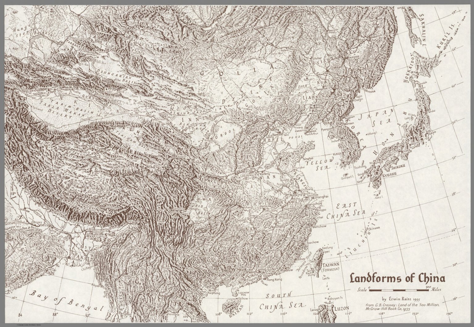 Landforms of China. - David Rumsey Historical Map Collection