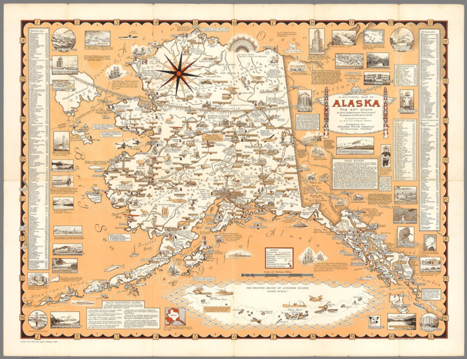 Pictorial Map of Alaska, the 49th State. - David Rumsey Historical Map ...
