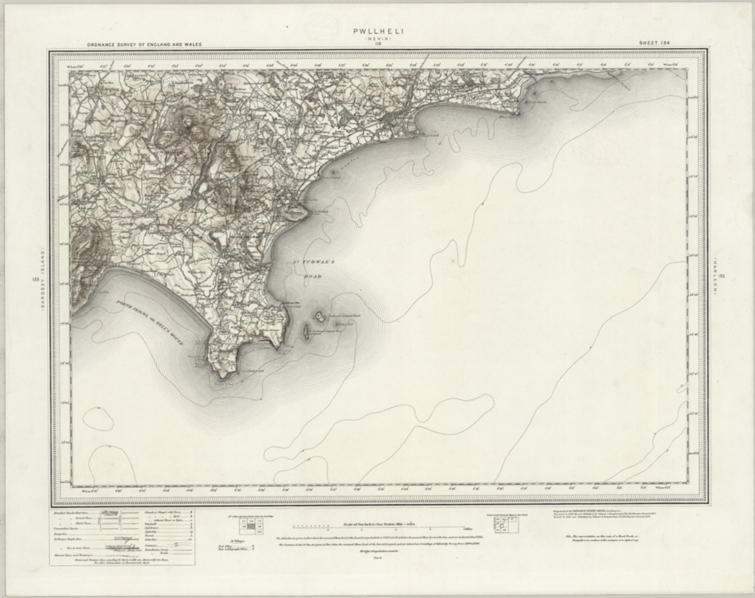 134 Pwllheli (Hills) - David Rumsey Historical Map Collection