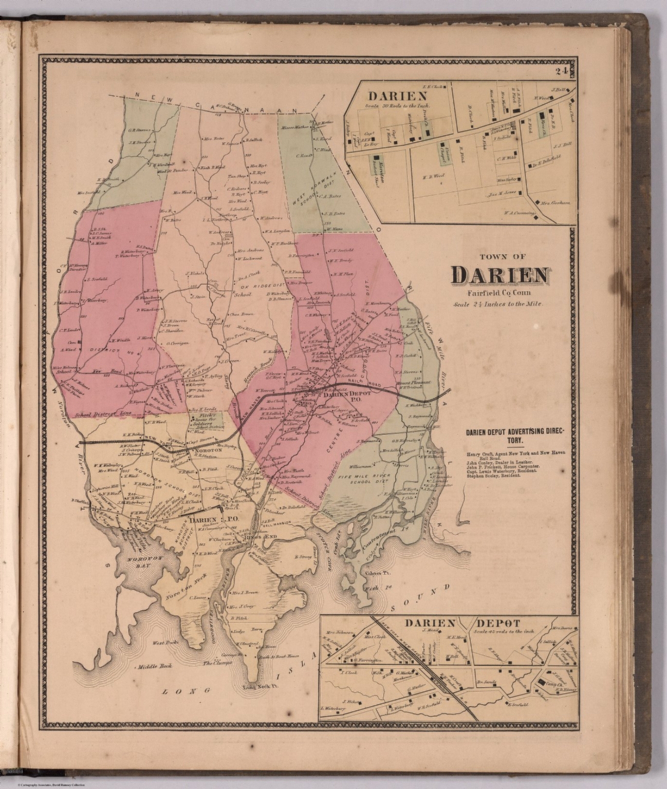 Town of Darien, Fairfield County, Connecticut. (inset) Darien. Darien ...