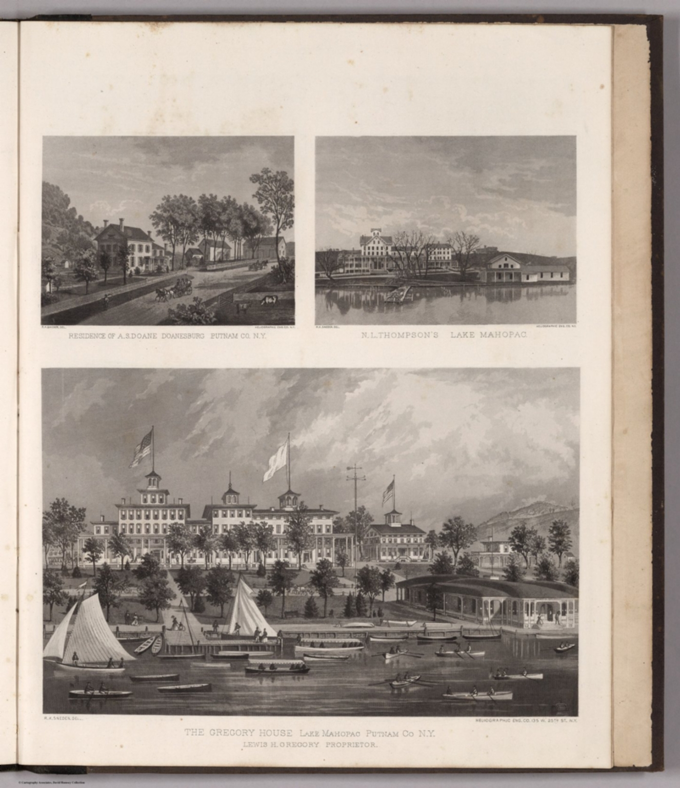 View: Residence of A.S. Doane. N.L. Thompson's, Lake Mahopac. The ...