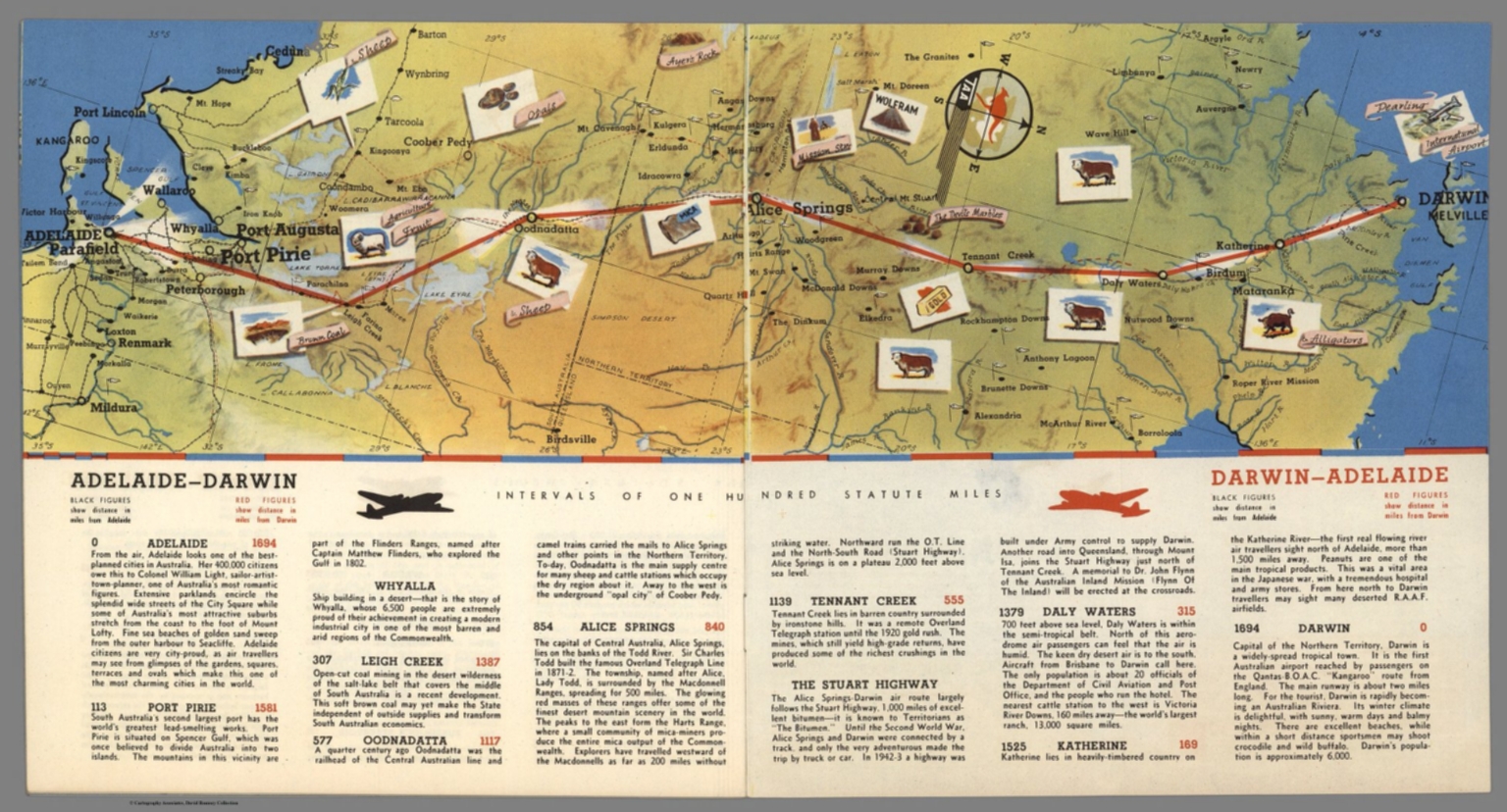 Adelaide - Darwin, Darwin - Adelaide - David Rumsey Historical Map ...