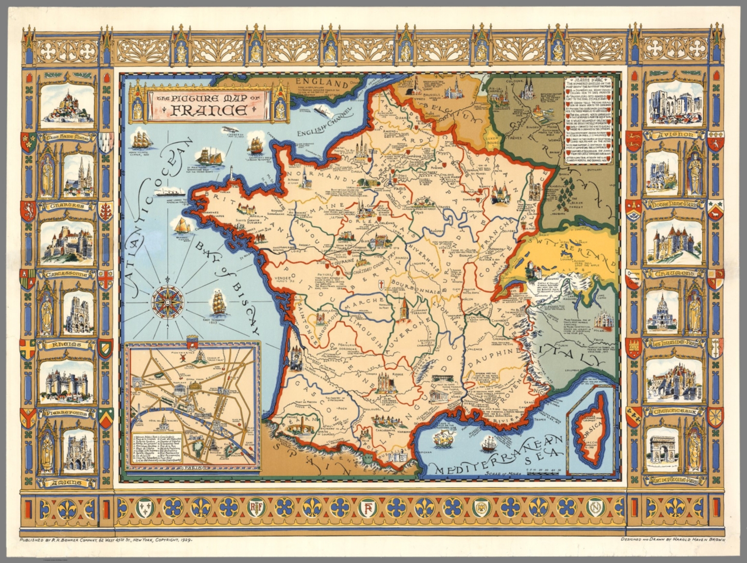 A picture map of France - David Rumsey Historical Map Collection