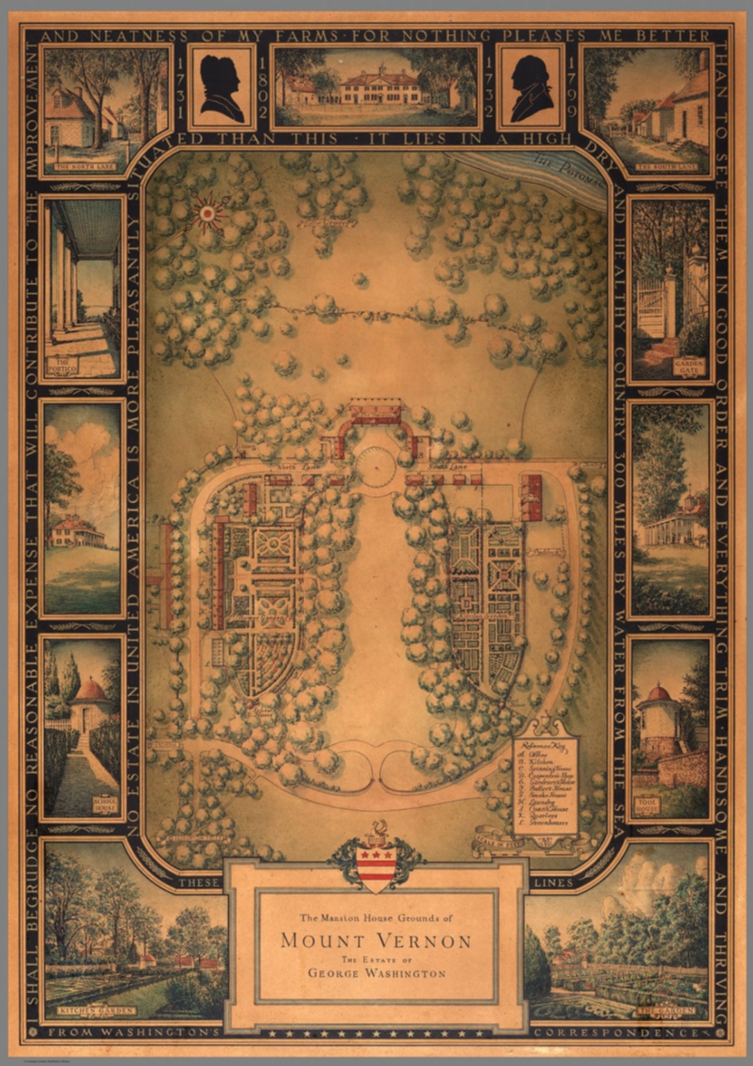 Mount Vernon The Estate of George Washington. - David Rumsey Historical ...