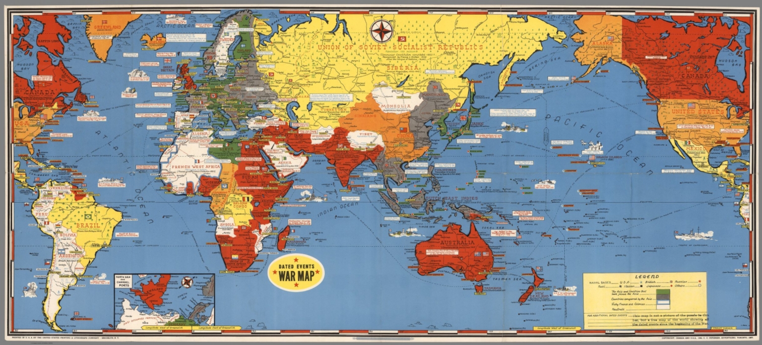 Dated Events War Map. 1942. - David Rumsey Historical Map Collection