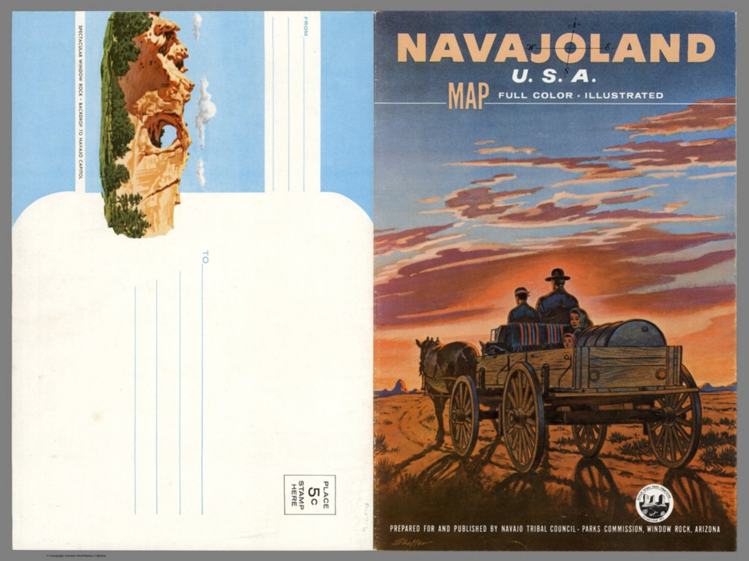 Covers: Navajoland, U.S.A., Map Full Color, Illustrated. - David Rumsey ...
