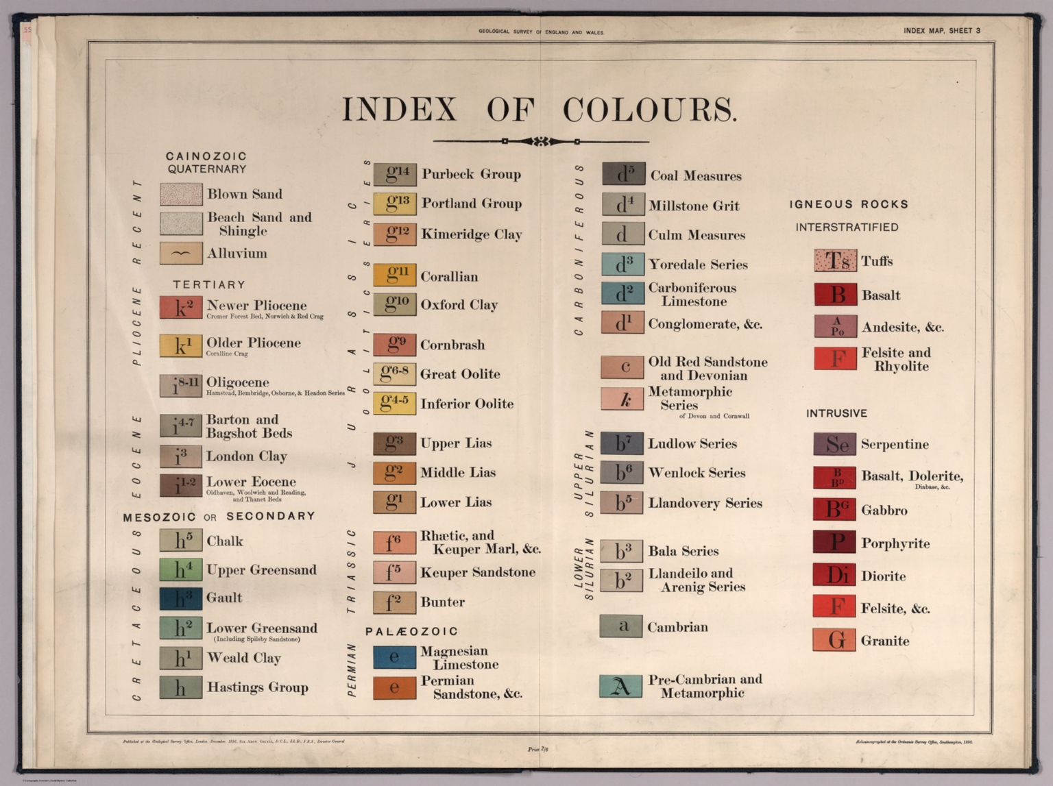 Sheet 3. Legend. Ordnance Survey of England and Wales. . - David Rumsey ...