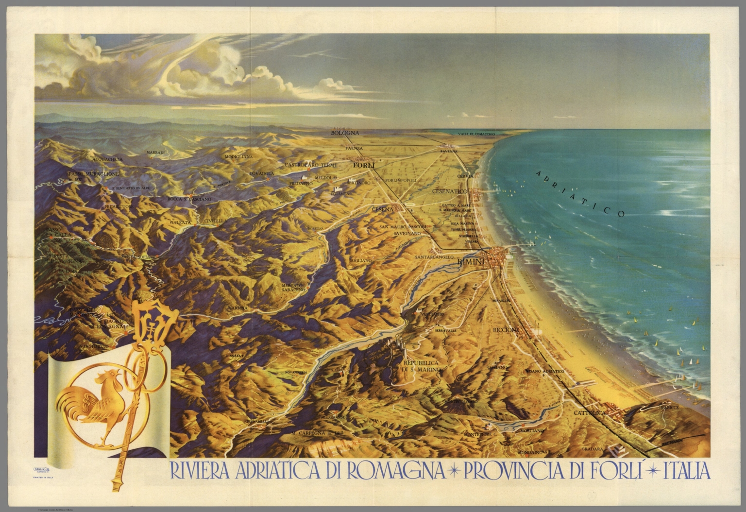Riviera Adriatica di Romagna Prov. di Forli, Italia. - David Rumsey ...
