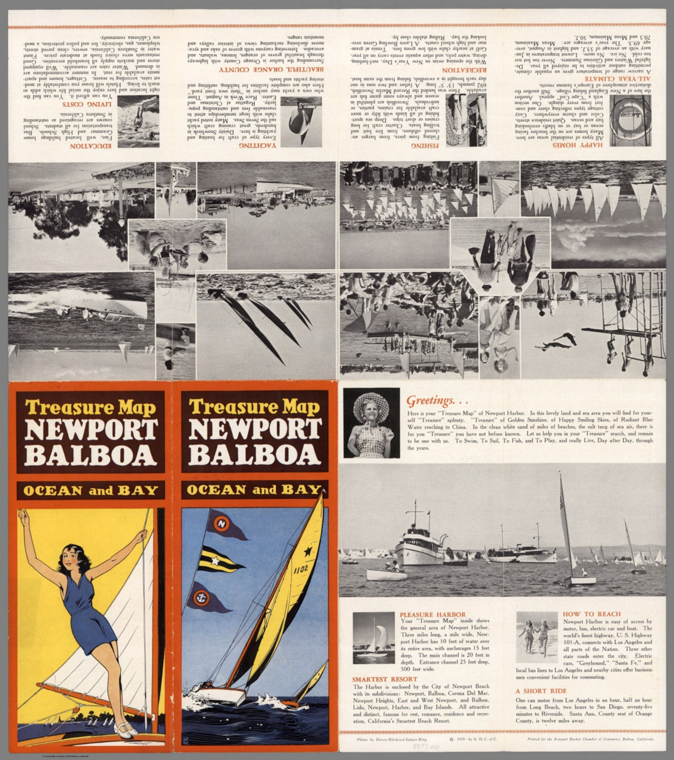 Covers and Text: Treasure Map Newport Balboa, Ocean and Bay. - David ...