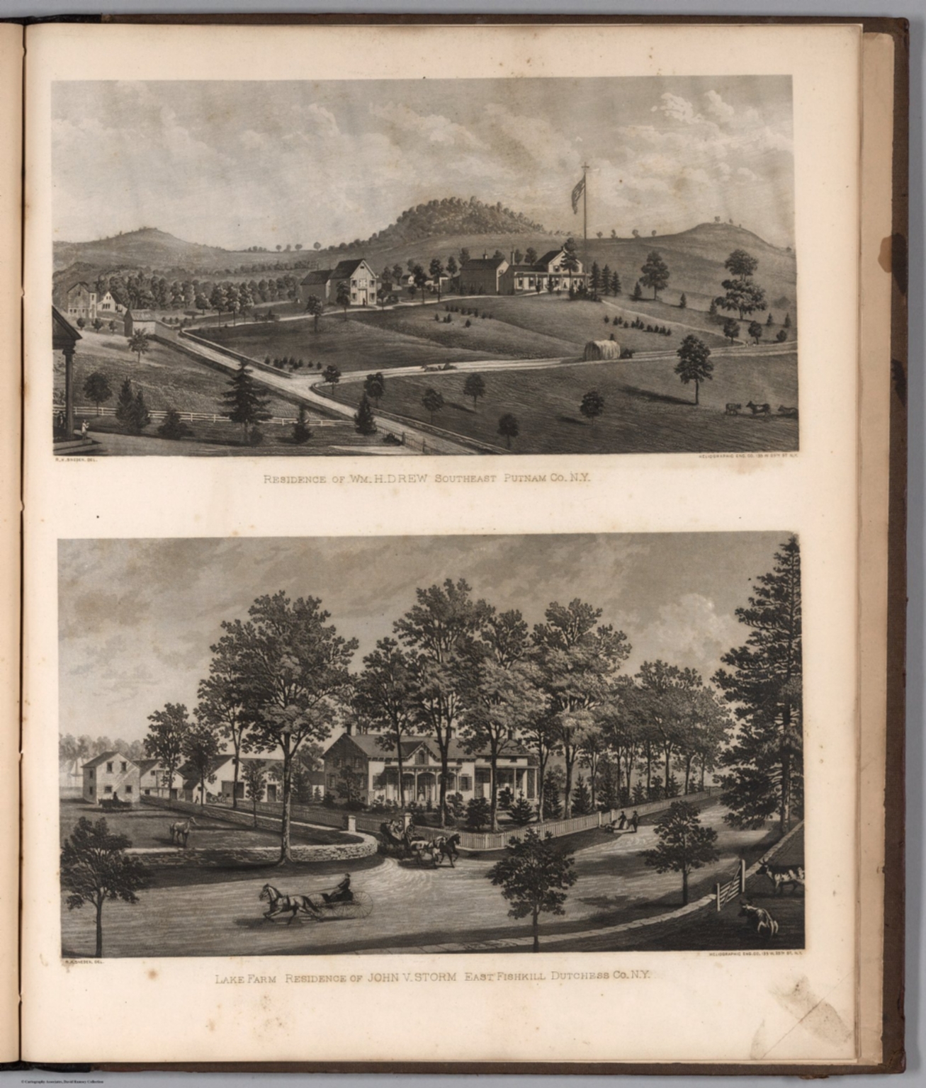 View: Residence of William H. Drew. Lake Farm, Residence of John V ...