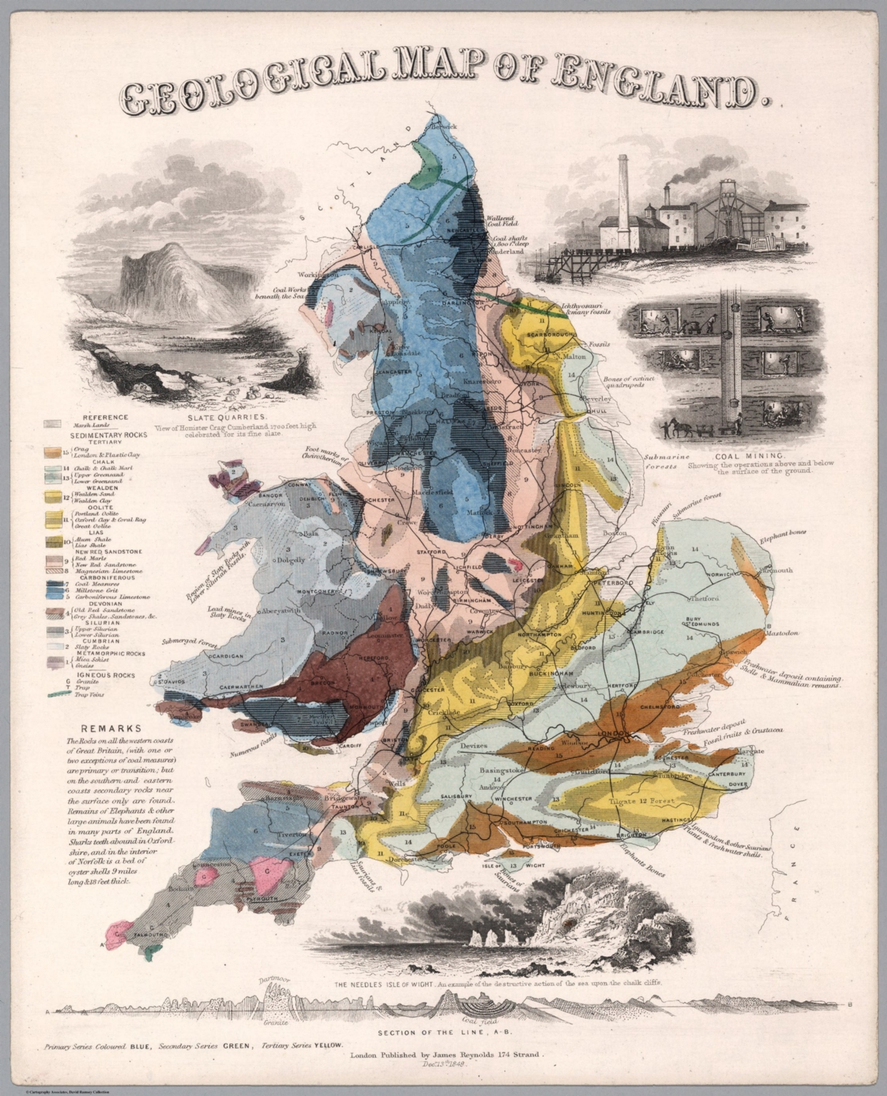 Geological map of England - David Rumsey Historical Map Collection