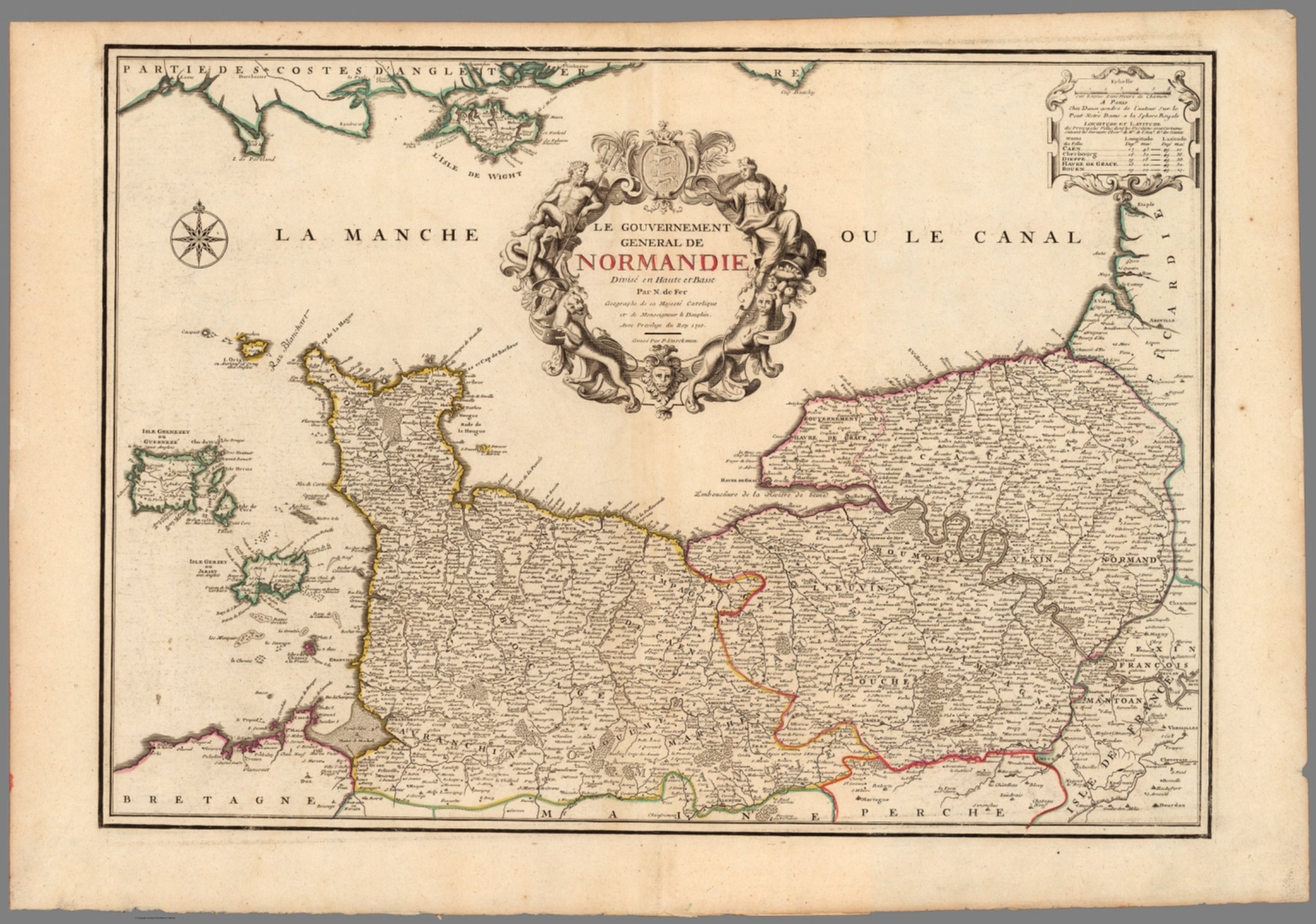 Le Gouvernment General De Normandie. - David Rumsey Historical Map ...