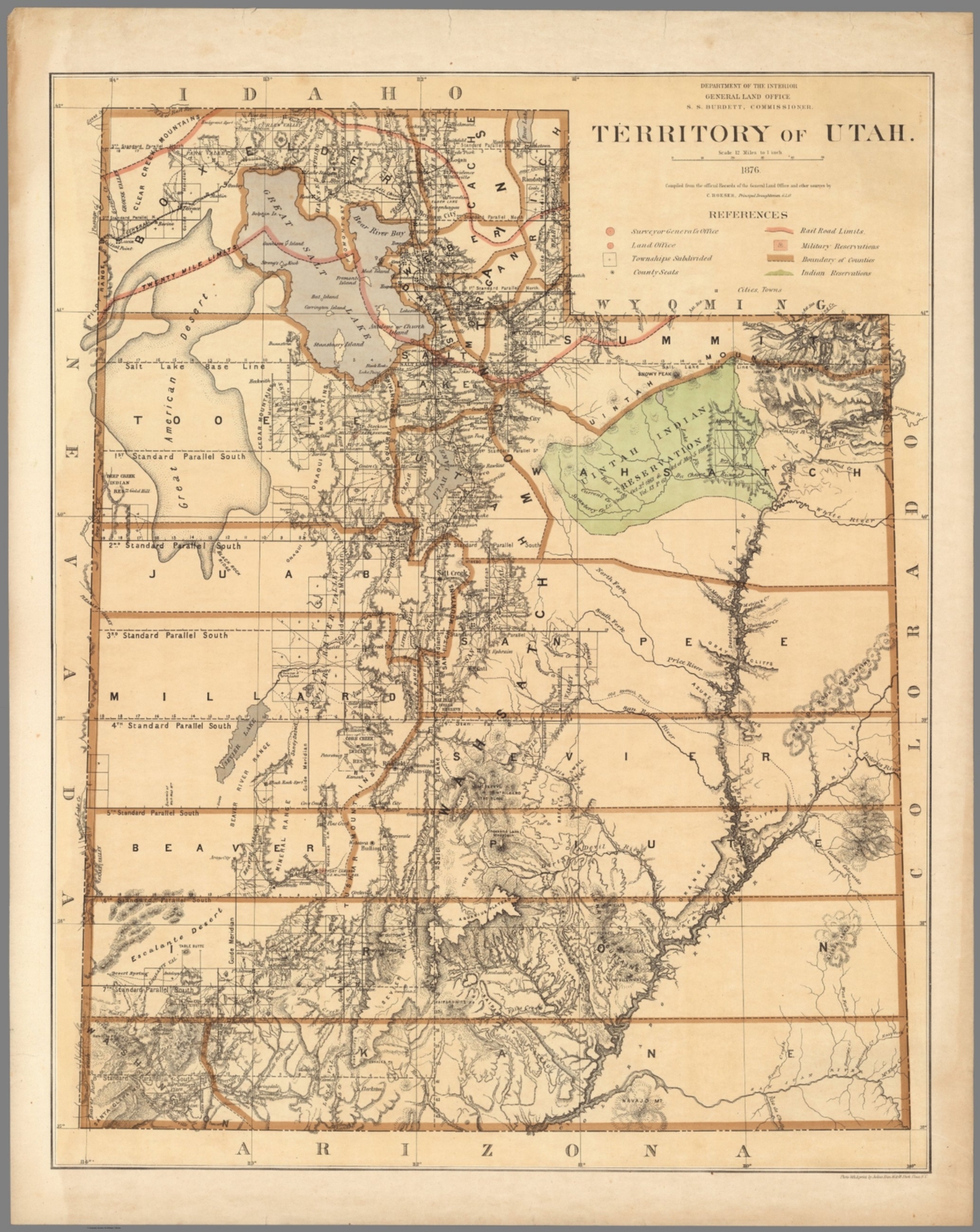 Territory of Utah - David Rumsey Historical Map Collection
