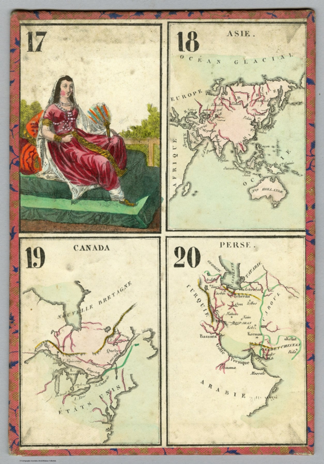 17-20: Playing card- maps. Asie. Canada. Perse - David Rumsey ...