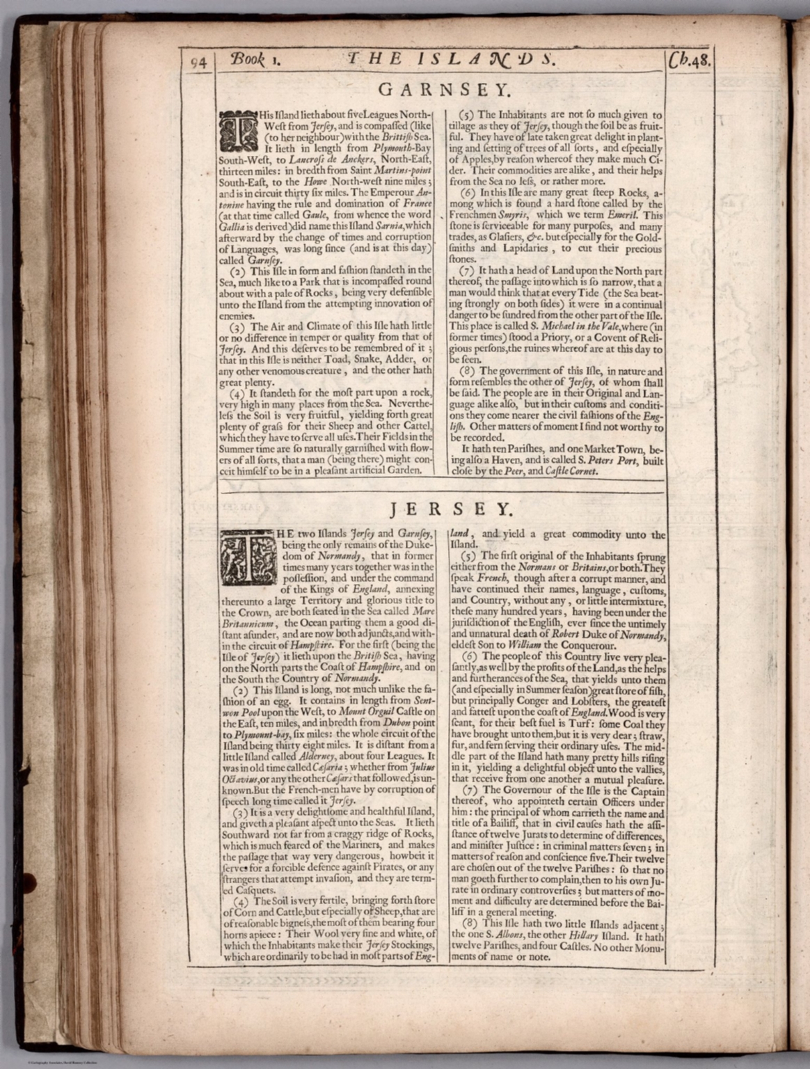 Text: (Text Page) Book 1. Chap. 48. Garnsey. Jersey. - David Rumsey ...