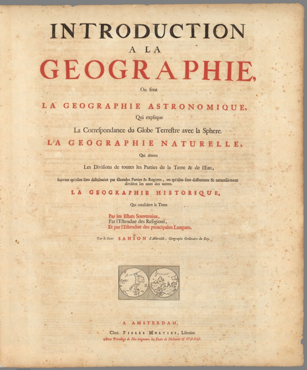 Title: Introduction a La Geographie. - David Rumsey Historical Map ...