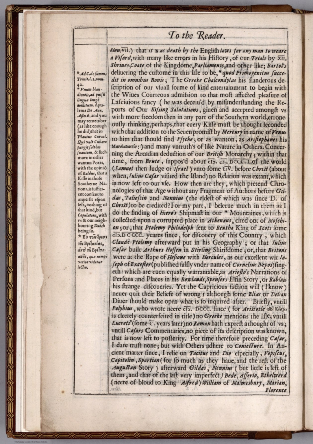 Text: To the Reader. - David Rumsey Historical Map Collection