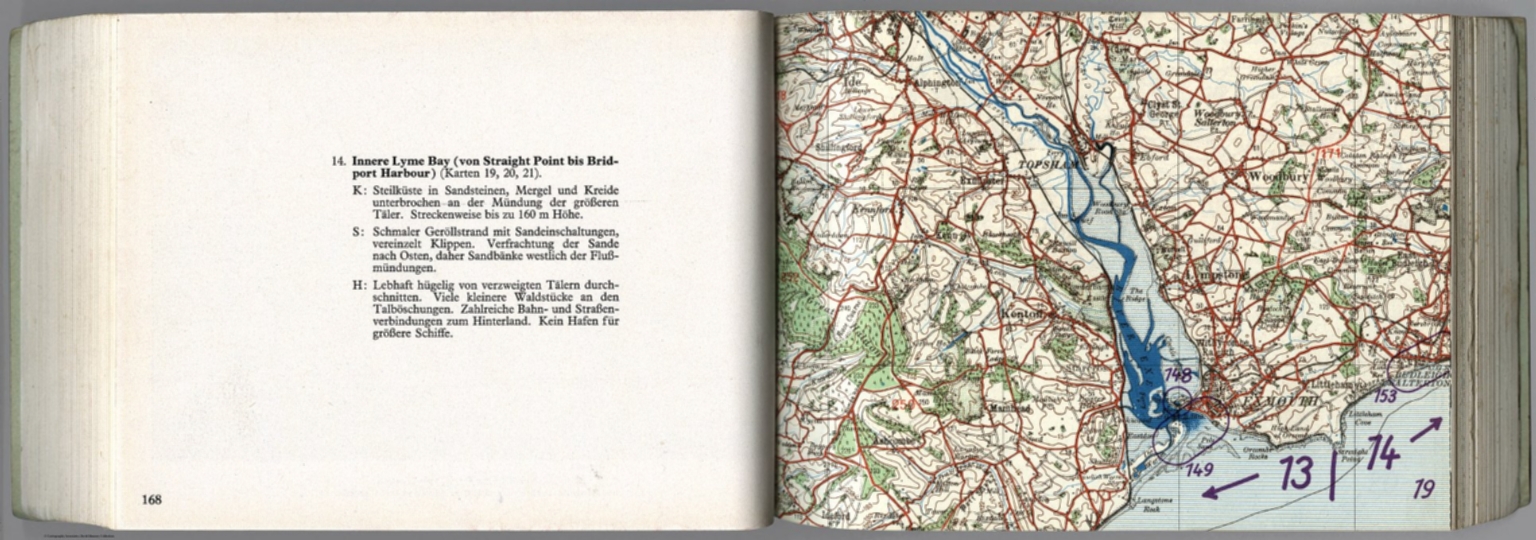 Index Map: 14. Innere Lyme Bay (von Straight Point bis Bridport Harbour ...