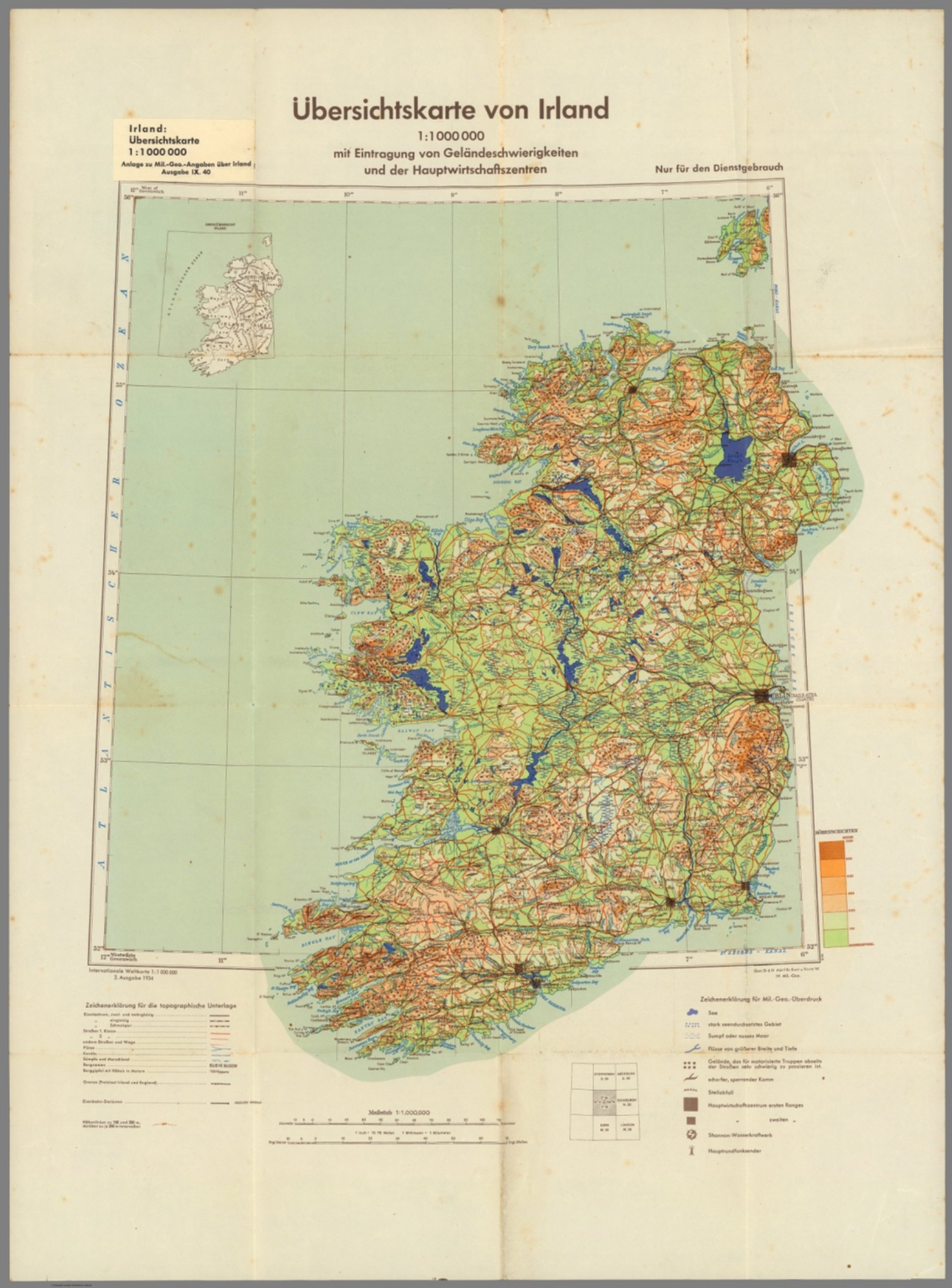 General Map of Ireland with Economic Centers. - David Rumsey Historical ...