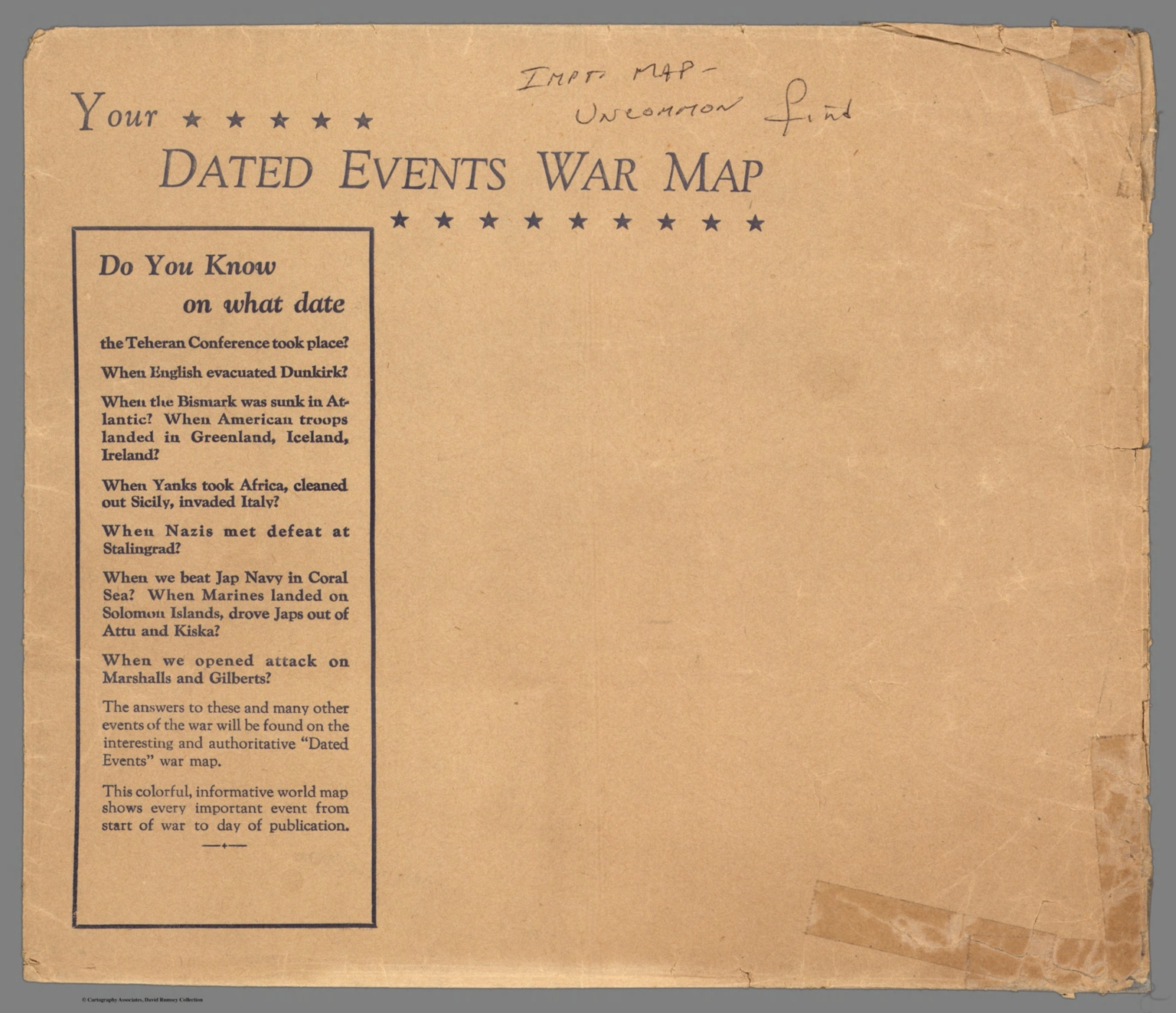 Covers (Envelope): Dated Events War Map. 1945. 18th Edition. - David Rumsey Historical Map ...