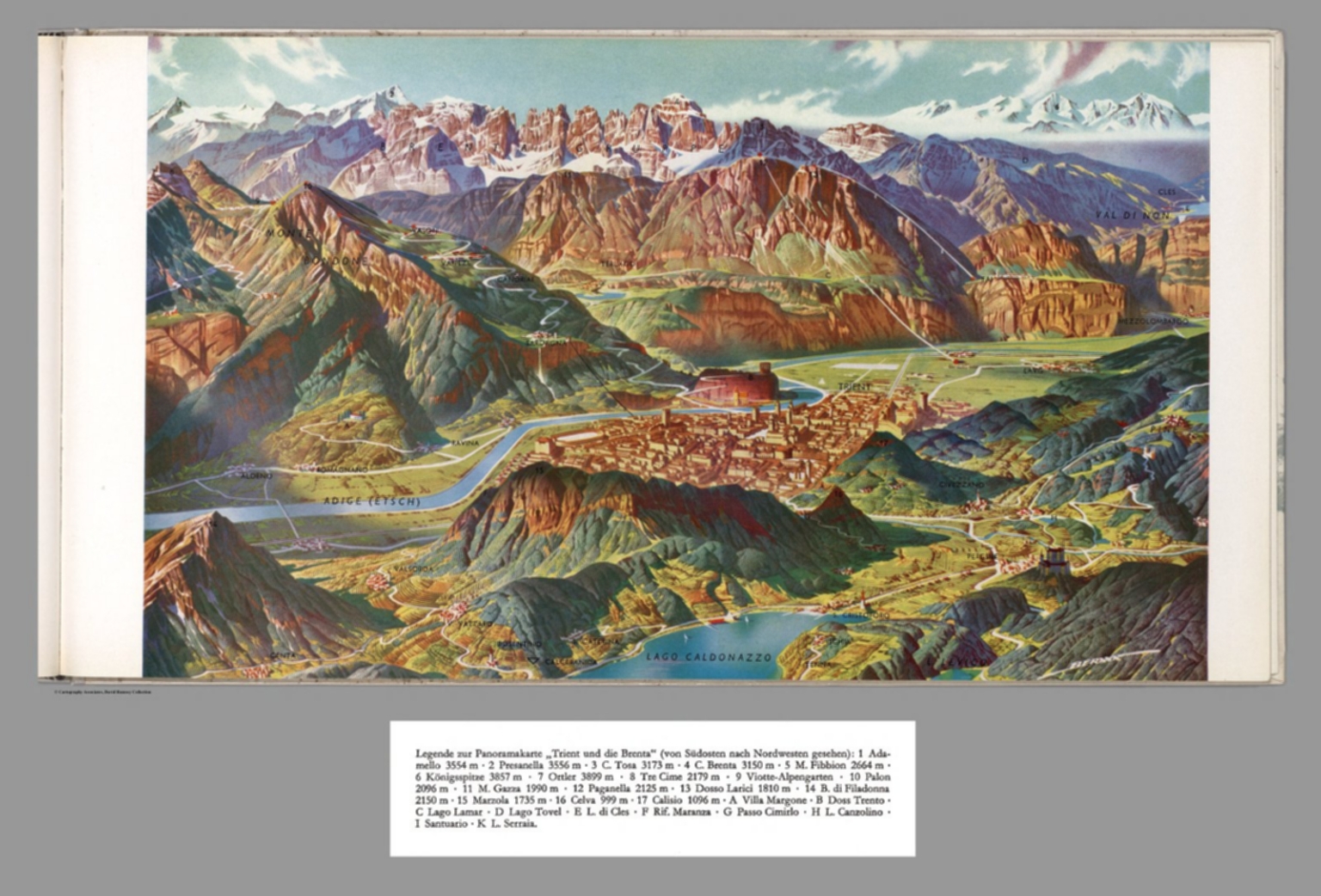 Composite of Text (Caption) and Map: XXIII. Trient and the Brenta ...