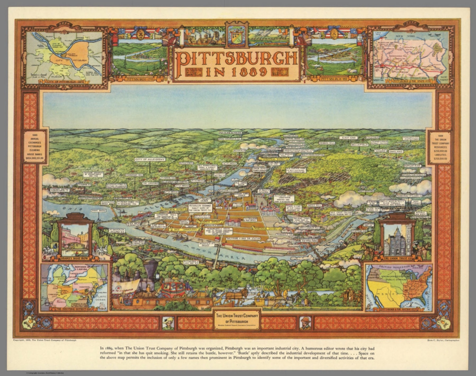 Pittsburgh in 1889. - David Rumsey Historical Map Collection