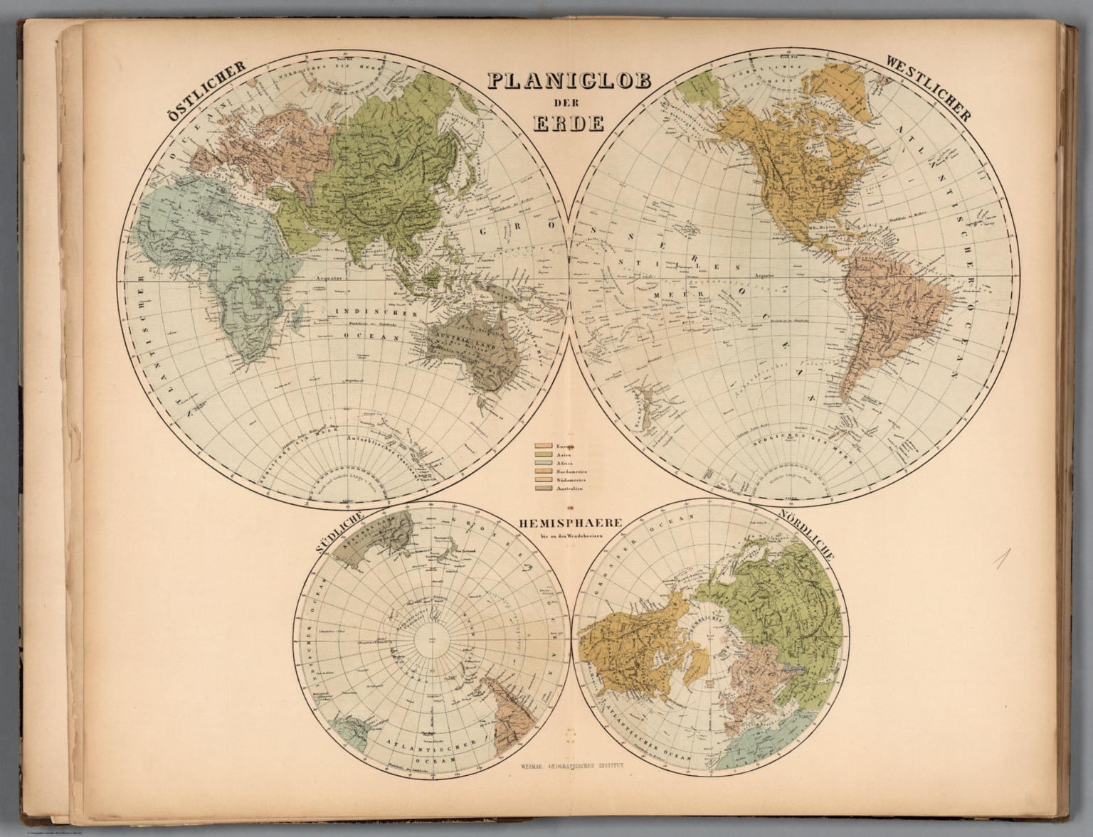 Planiglob der Erde. - David Rumsey Historical Map Collection