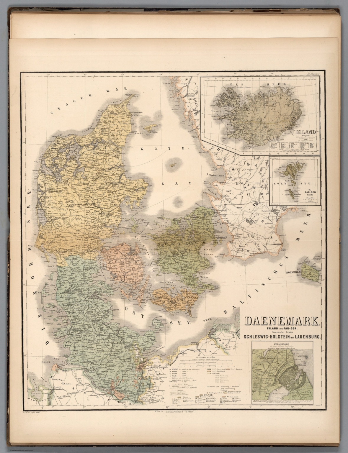 Denmark, Iceland, Faroe Island. Prussian Provinces Schleswig, Holstein ...