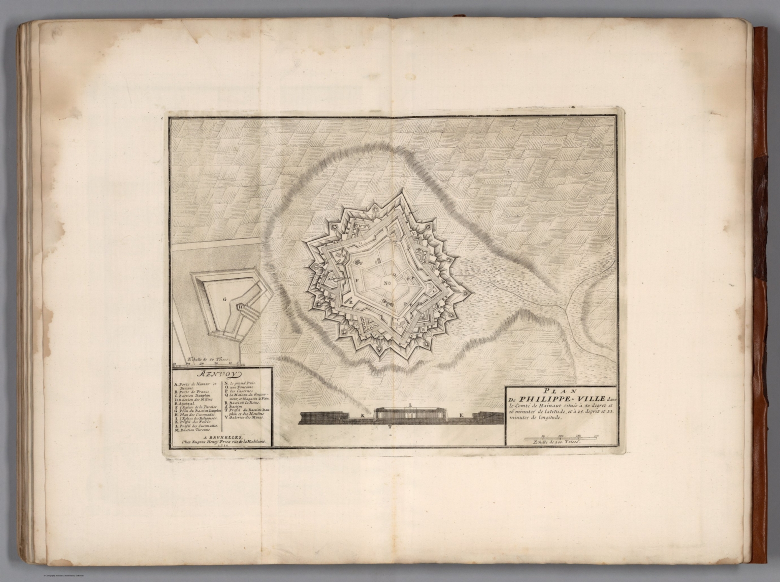 69. Plan de Philippe Ville, Philippeville, Belgium. 1710. - David ...
