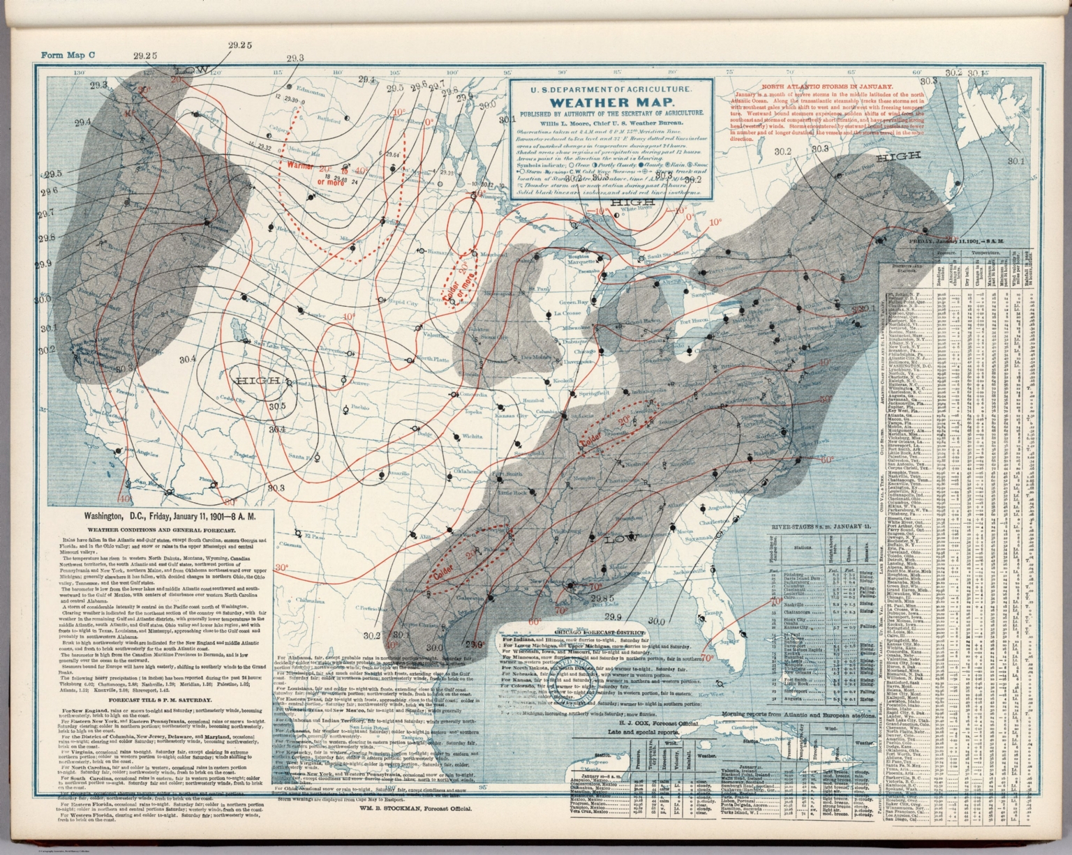 (United States) Weather Map. January 11, 1901. - David Rumsey ...