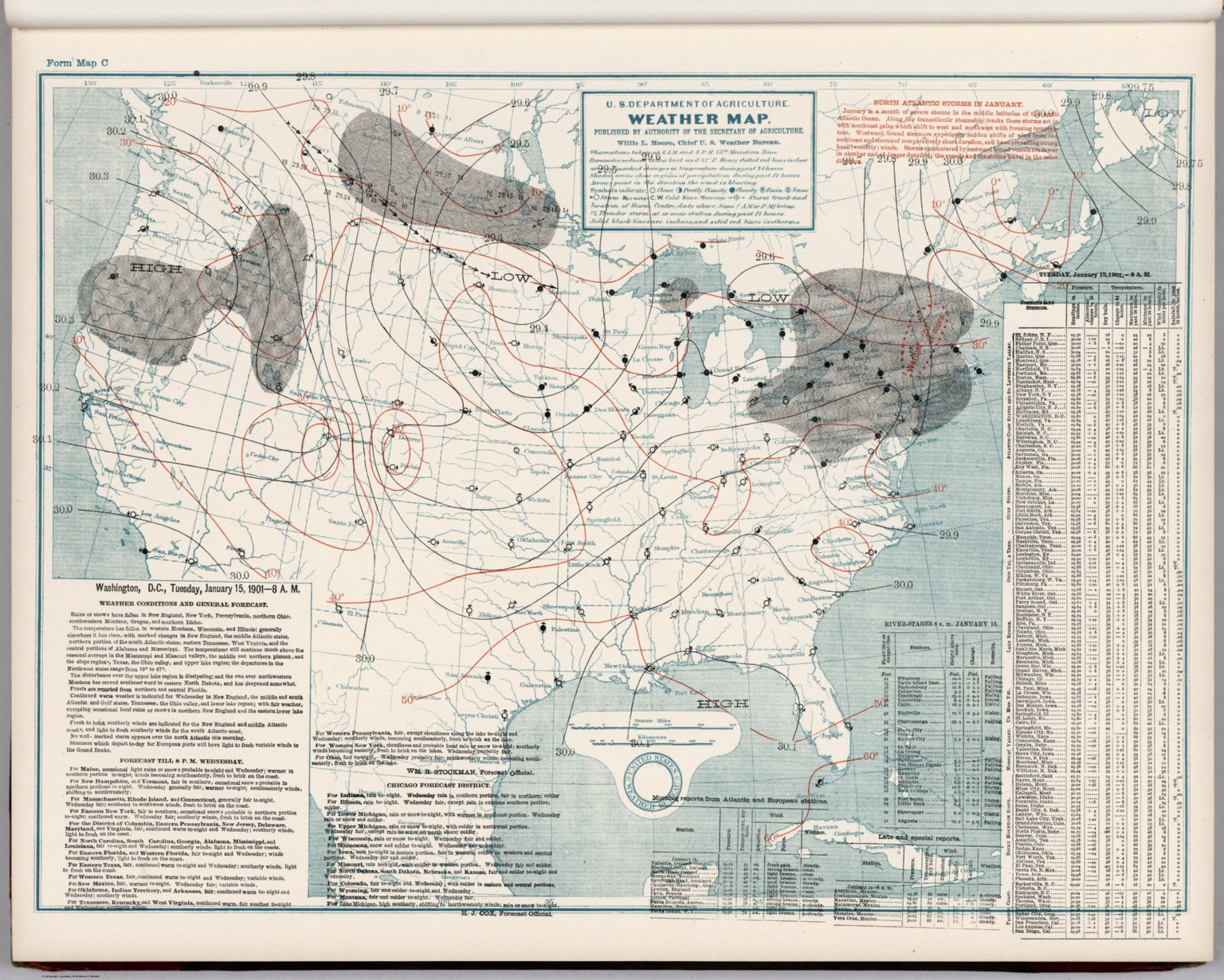 (United States) Weather Map. January 15, 1901. - David Rumsey ...