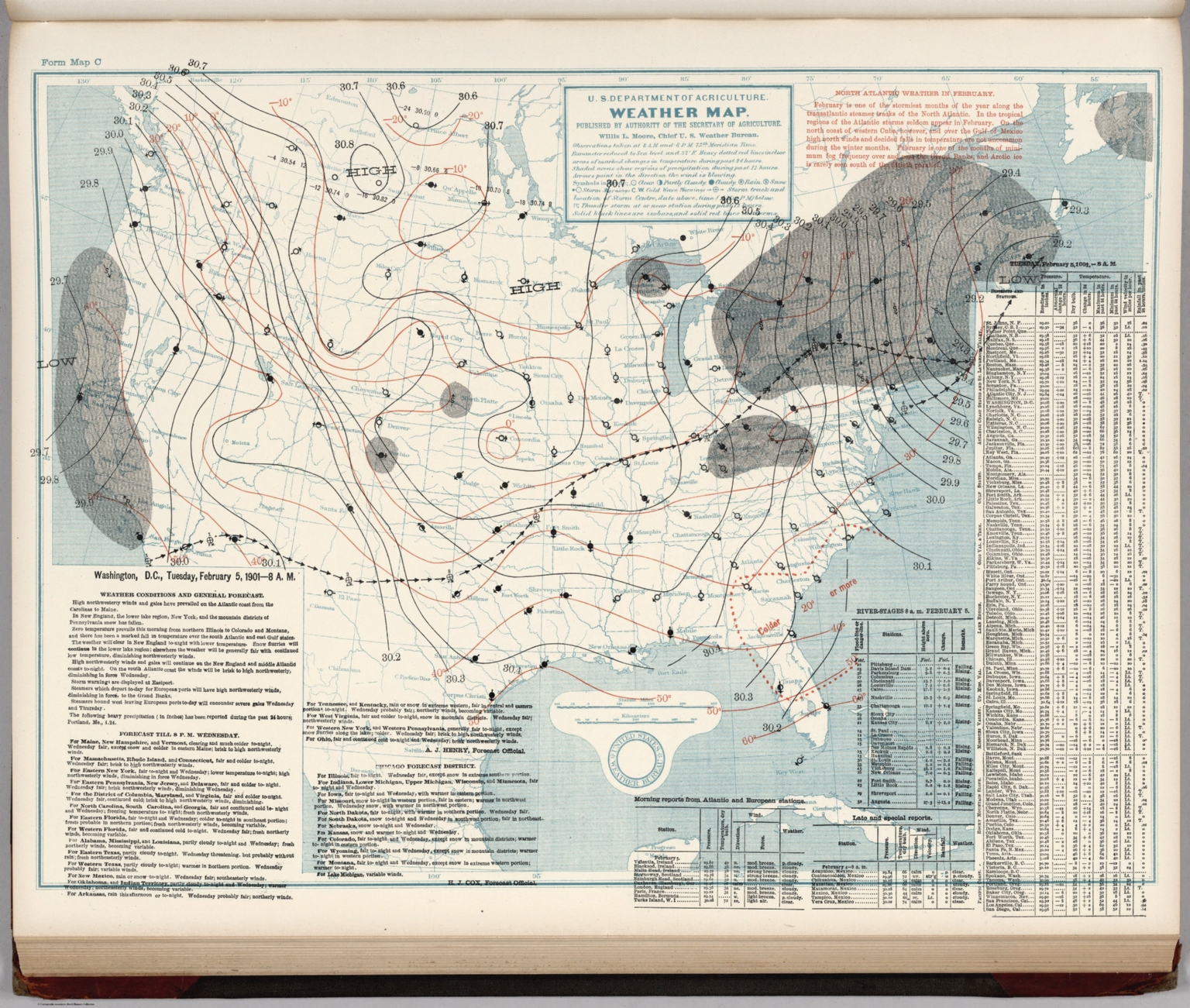 (United States) Weather Map. February 5, 1901. - David Rumsey ...